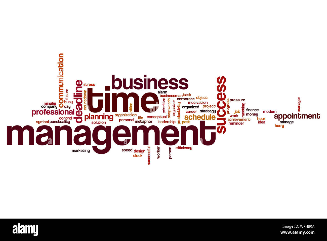 Time management word cloud concept Stock Photo - Alamy