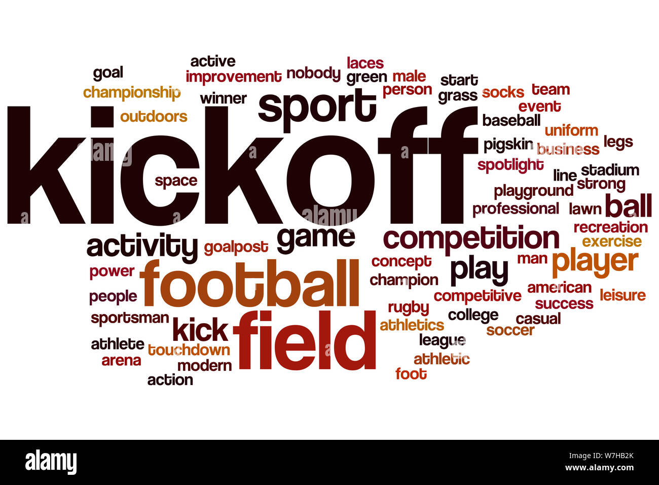 Kickoff word cloud concept Stock Photo - Alamy