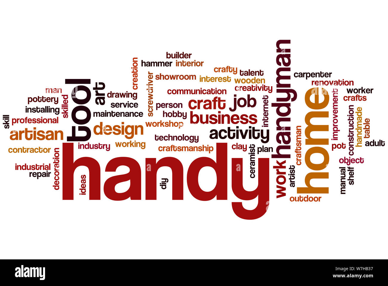 Handy word cloud concept Stock Photo - Alamy