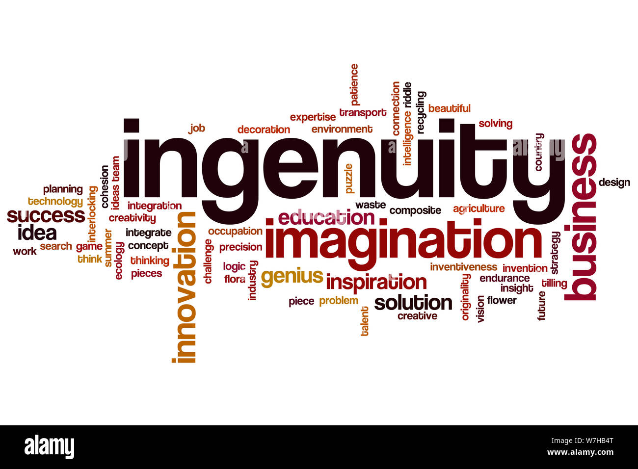 Ingenuity word cloud concept Stock Photo - Alamy
