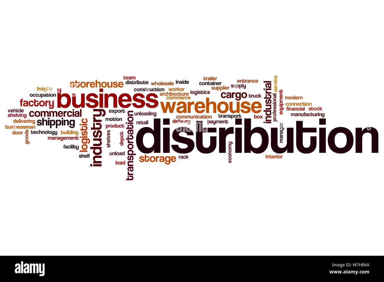 Distribution word cloud concept Stock Photo - Alamy