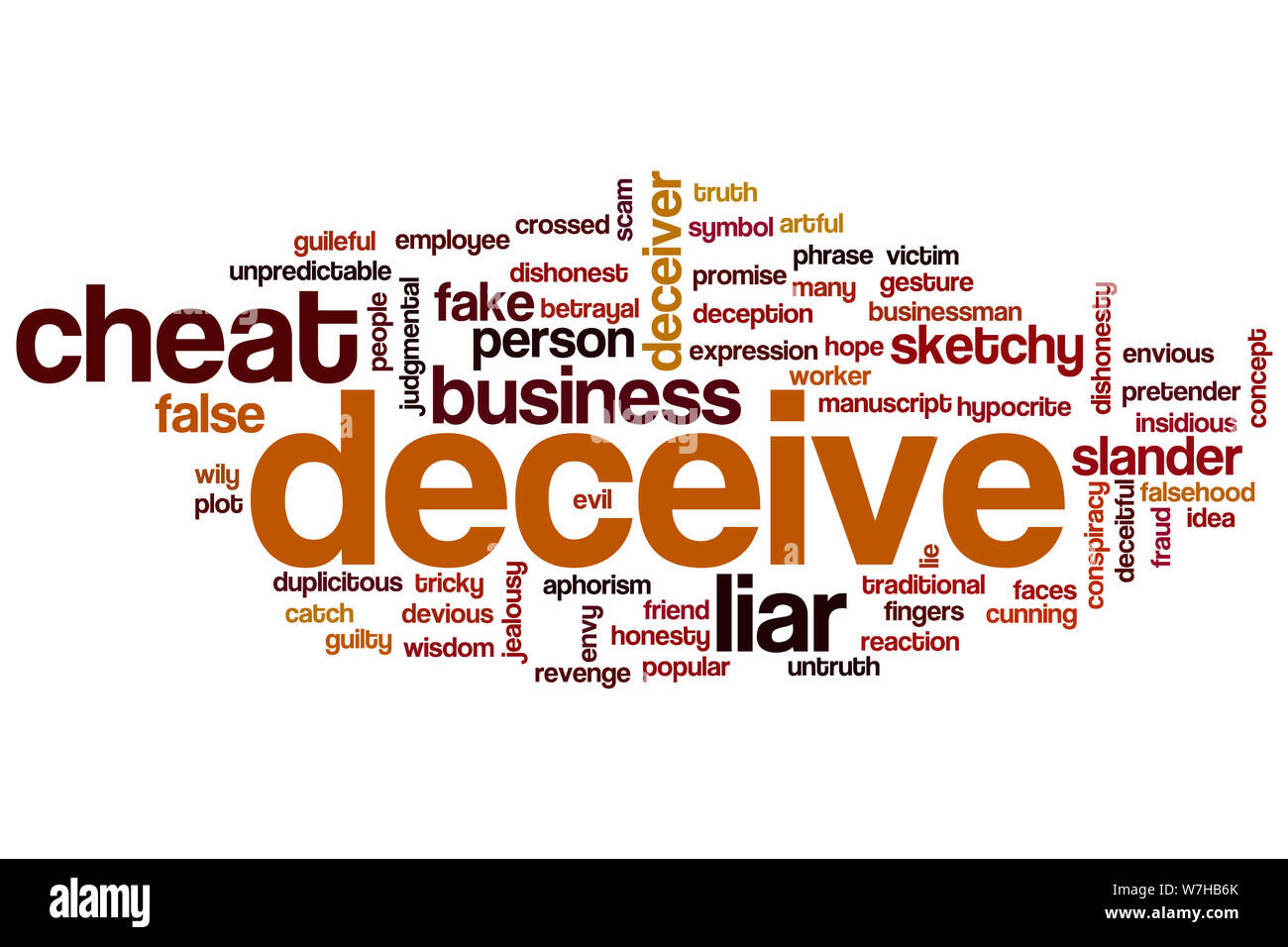 Deceive word cloud concept Stock Photo - Alamy