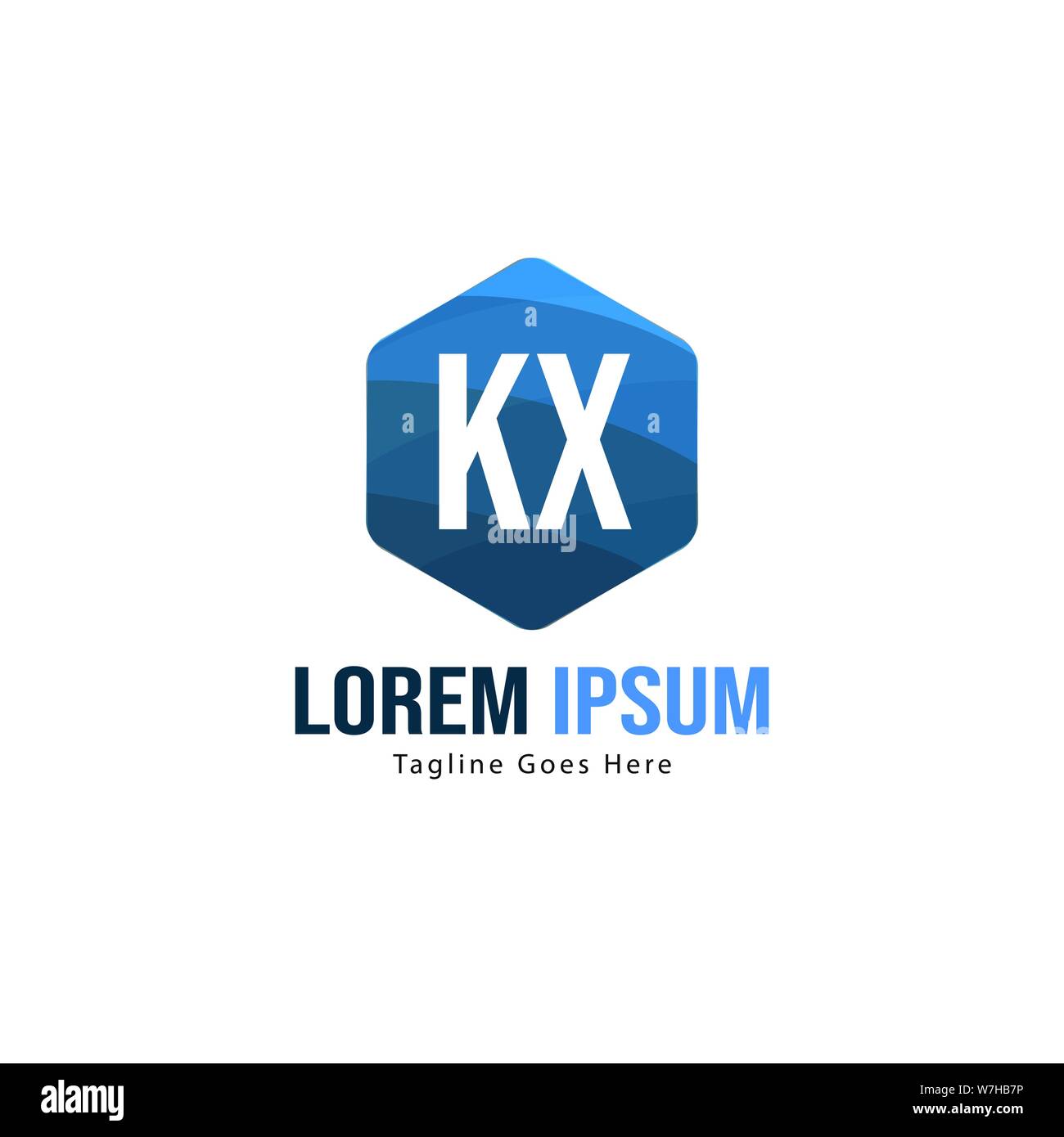 Initial KX logo template with modern frame. Minimalist KX letter logo ...