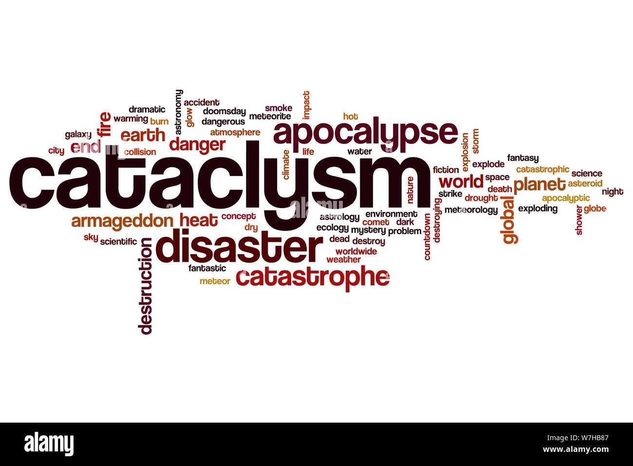 Cataclysm word cloud concept Stock Photo - Alamy
