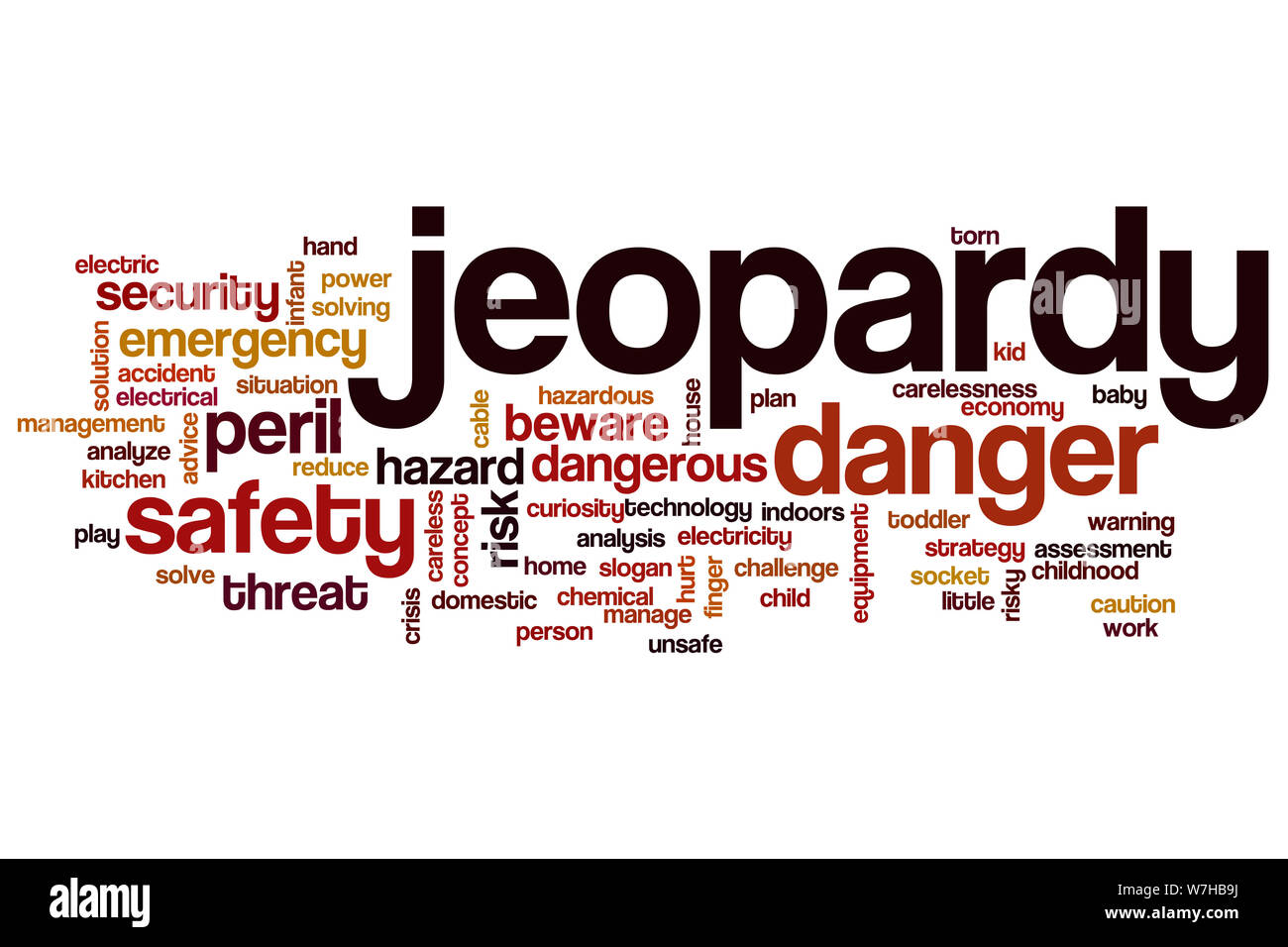 Jeopardy word cloud concept Stock Photo - Alamy