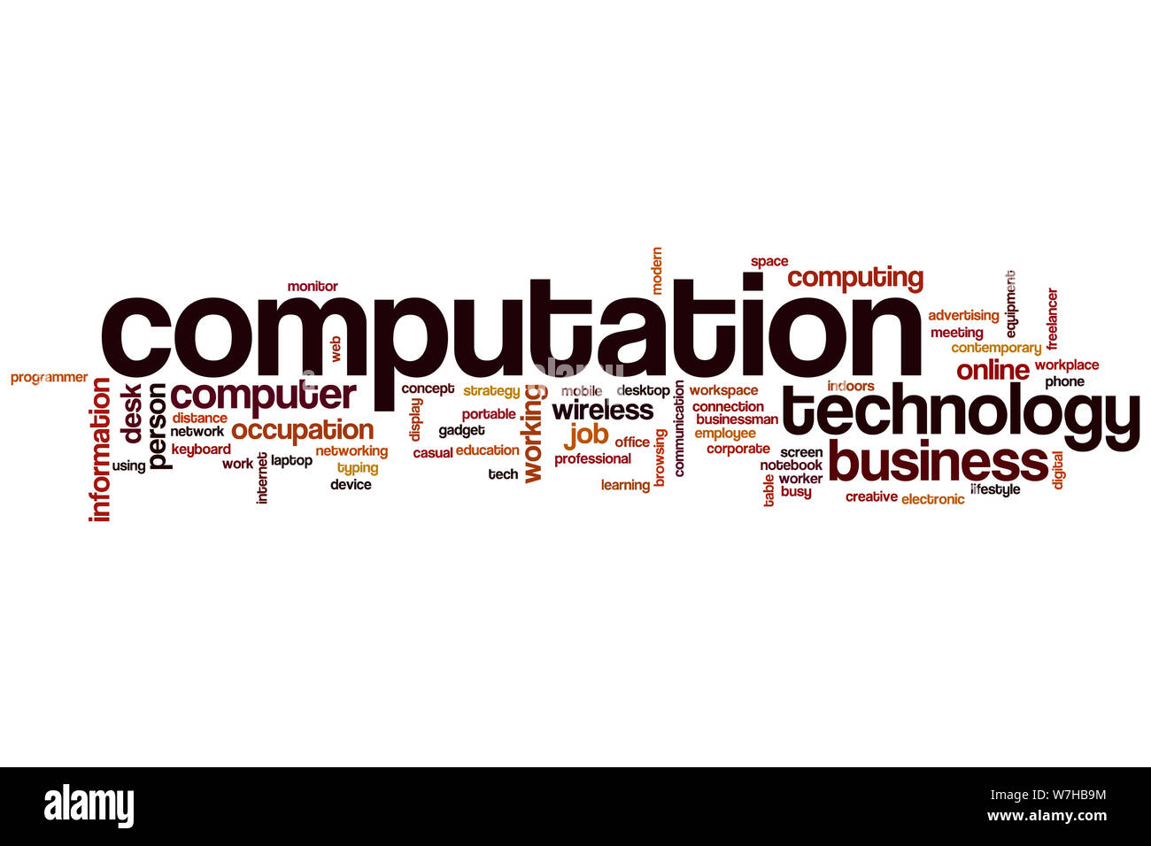 Computation word cloud concept Stock Photo - Alamy