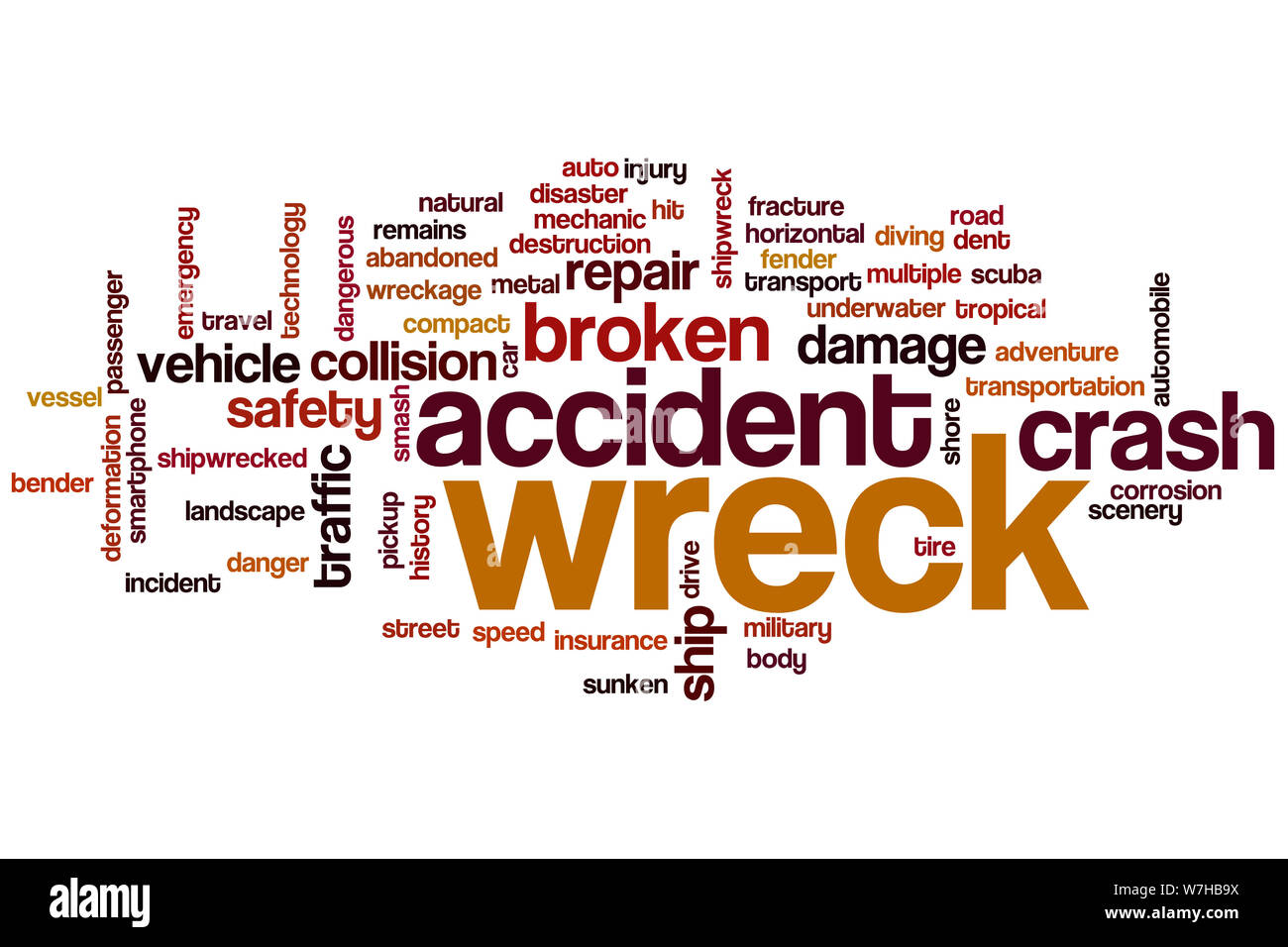 Wreck word cloud concept Stock Photo - Alamy