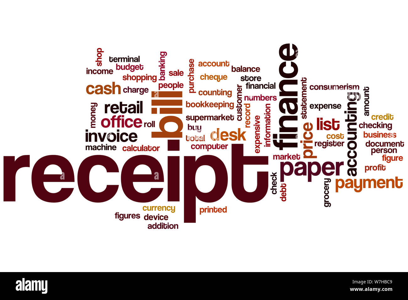 Receipt word cloud concept Stock Photo - Alamy