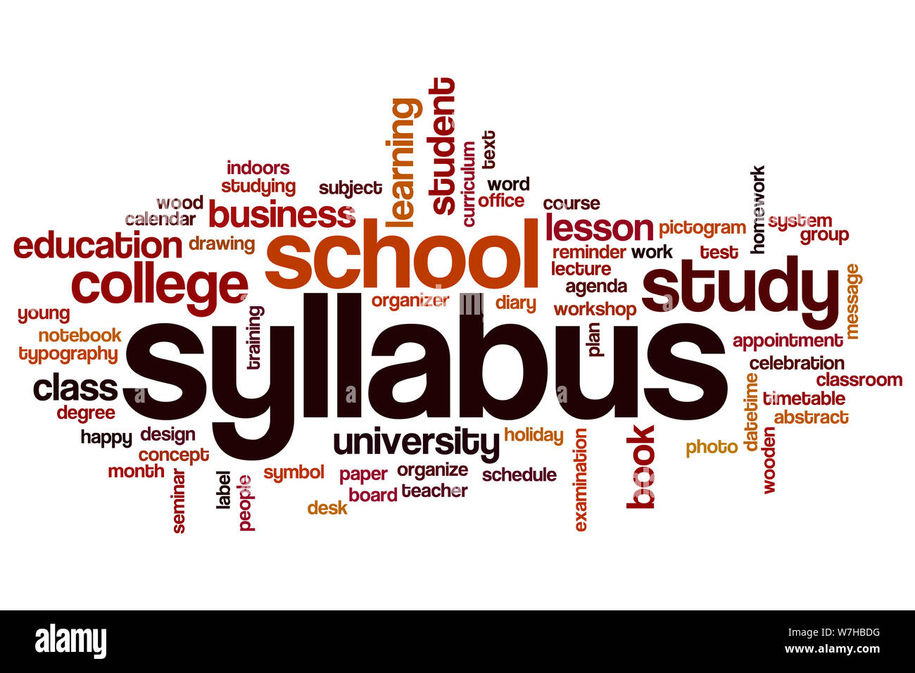 Syllabus word cloud concept Stock Photo - Alamy