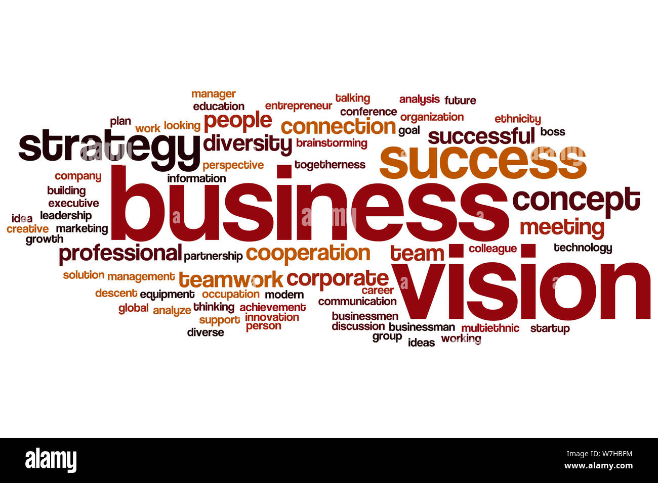 Business vision word cloud concept Stock Photo - Alamy