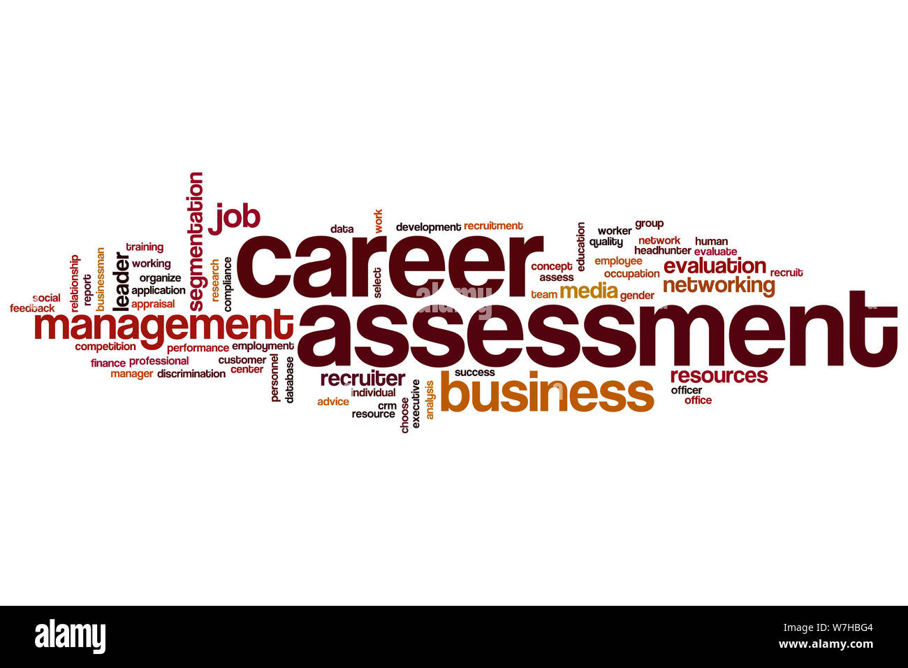 Career assessment word cloud concept Stock Photo - Alamy