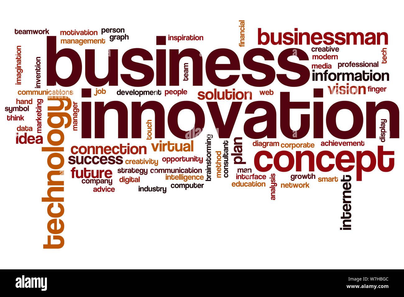Business innovation word cloud concept Stock Photo - Alamy