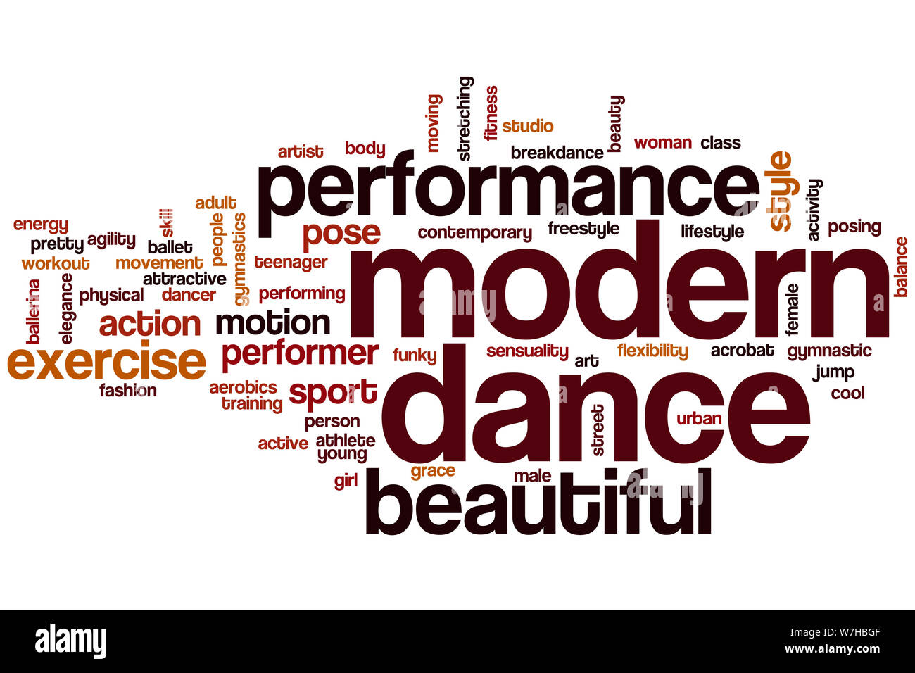 Modern dance word cloud concept Stock Photo - Alamy