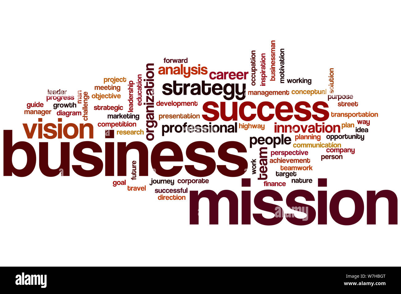 Business mission word cloud concept Stock Photo - Alamy