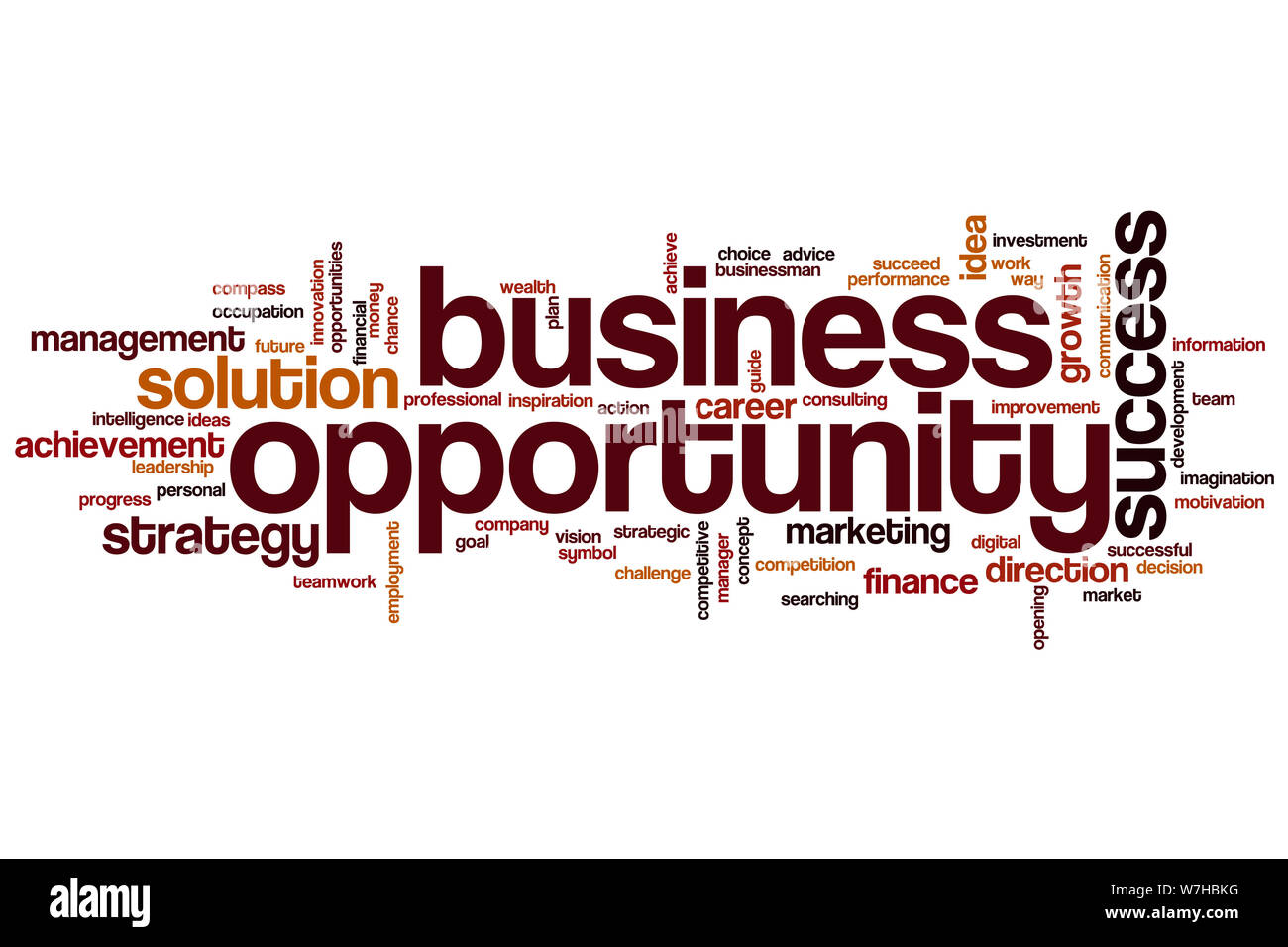 Business opportunity word cloud concept Stock Photo - Alamy