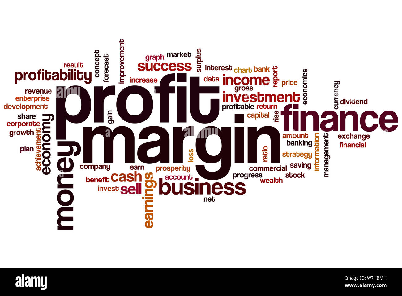 Profit margin word cloud concept Stock Photo - Alamy