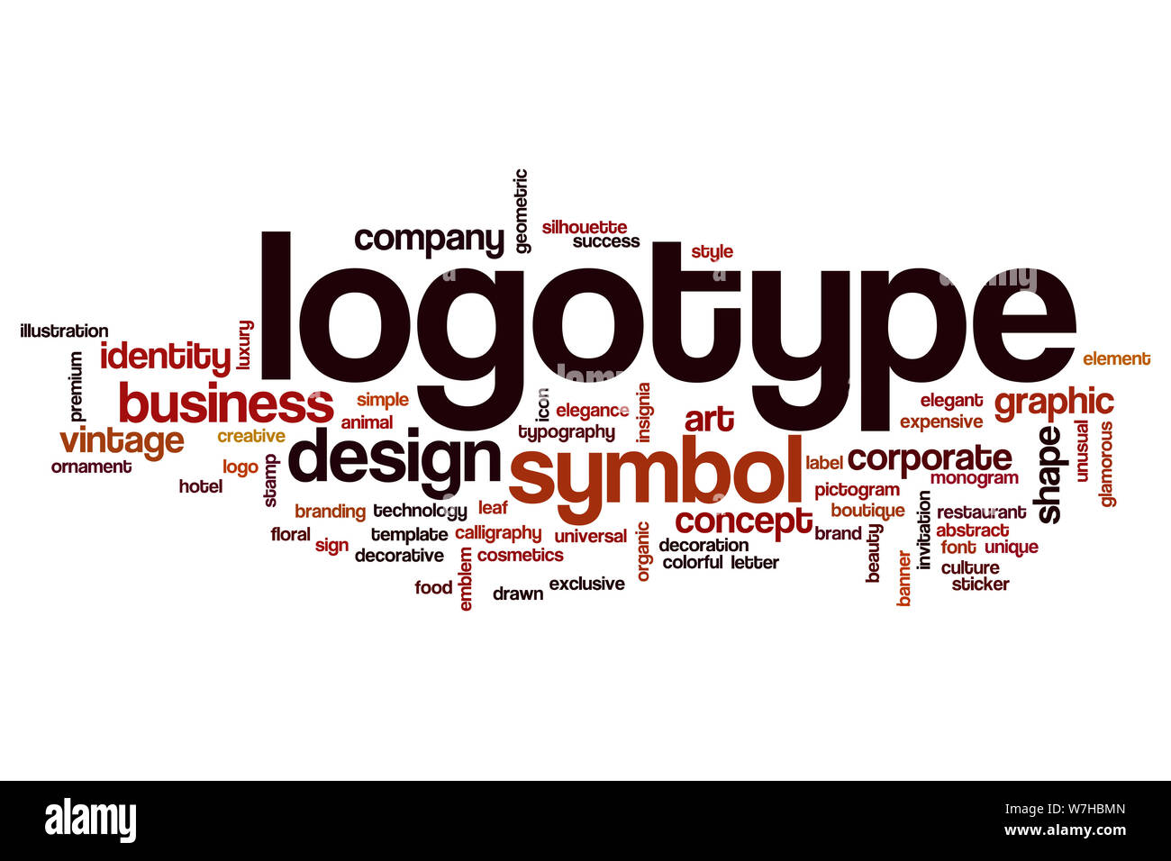 Logotype word cloud concept Stock Photo - Alamy