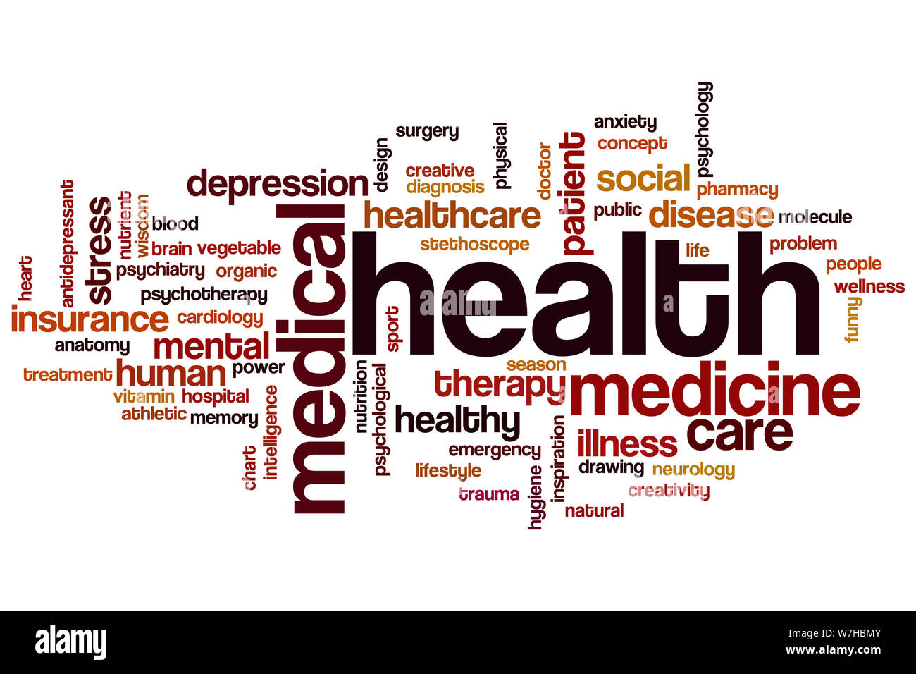Health word cloud concept Stock Photo - Alamy