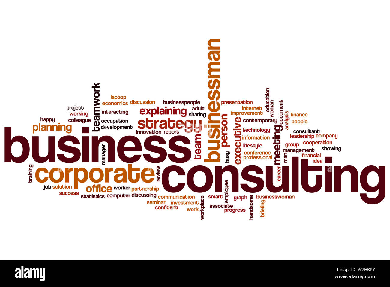 Business consulting word cloud concept Stock Photo - Alamy