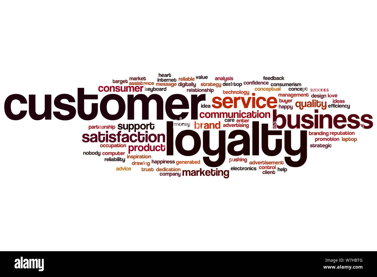Customer loyalty word cloud concept Stock Photo - Alamy