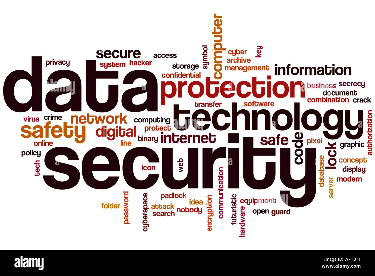 Data security word cloud concept Stock Photo - Alamy