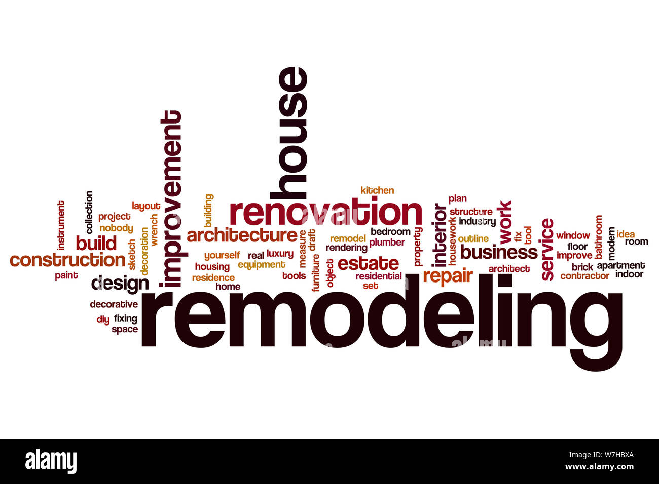 Remodeling word cloud concept Stock Photo - Alamy