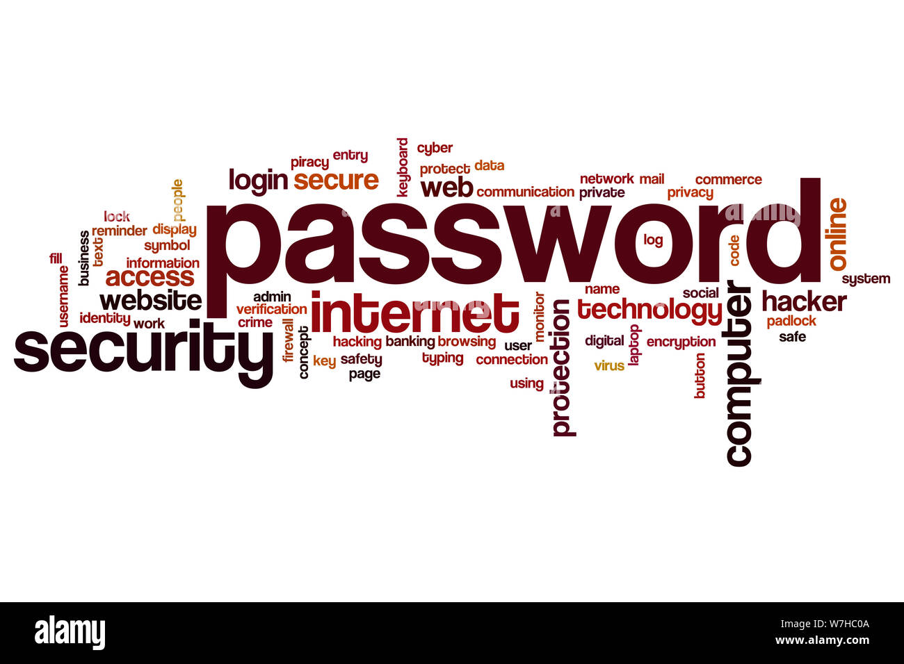 Password word cloud concept Stock Photo - Alamy
