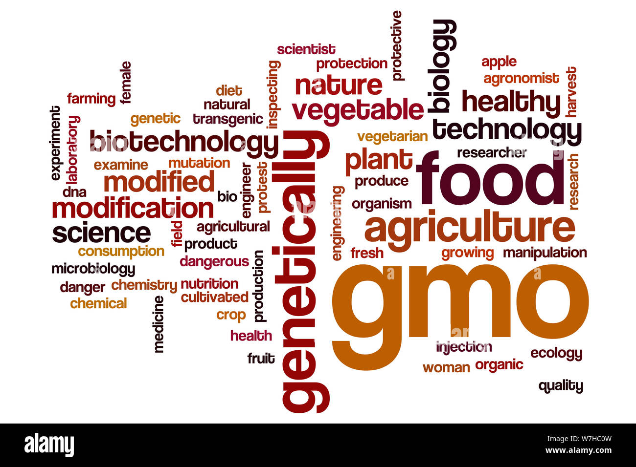 GMO word cloud concept Stock Photo - Alamy