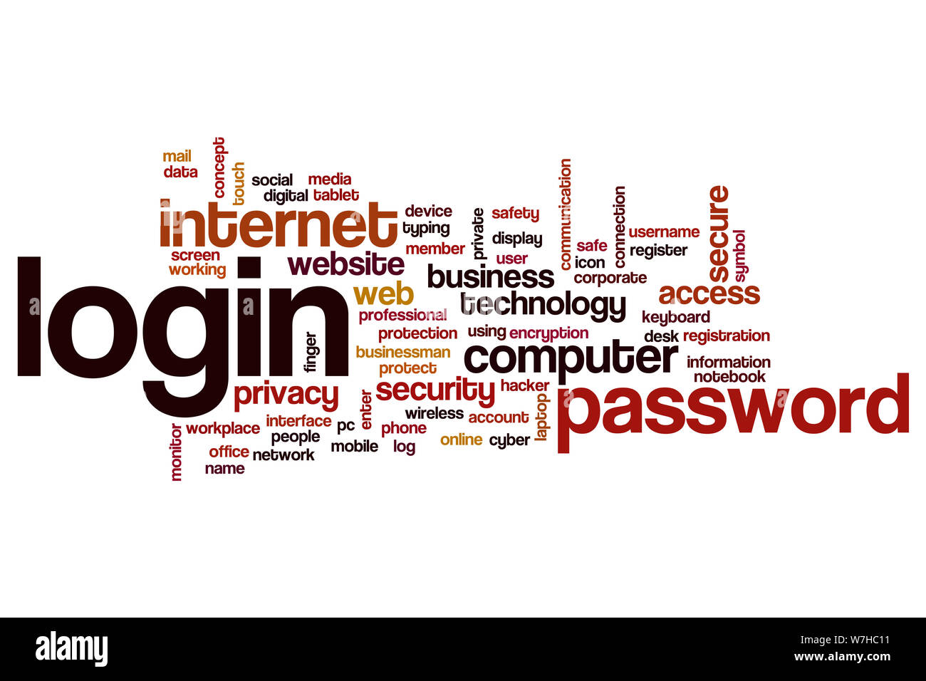 Laptop computer login interface Cut Out Stock Images & Pictures - Alamy