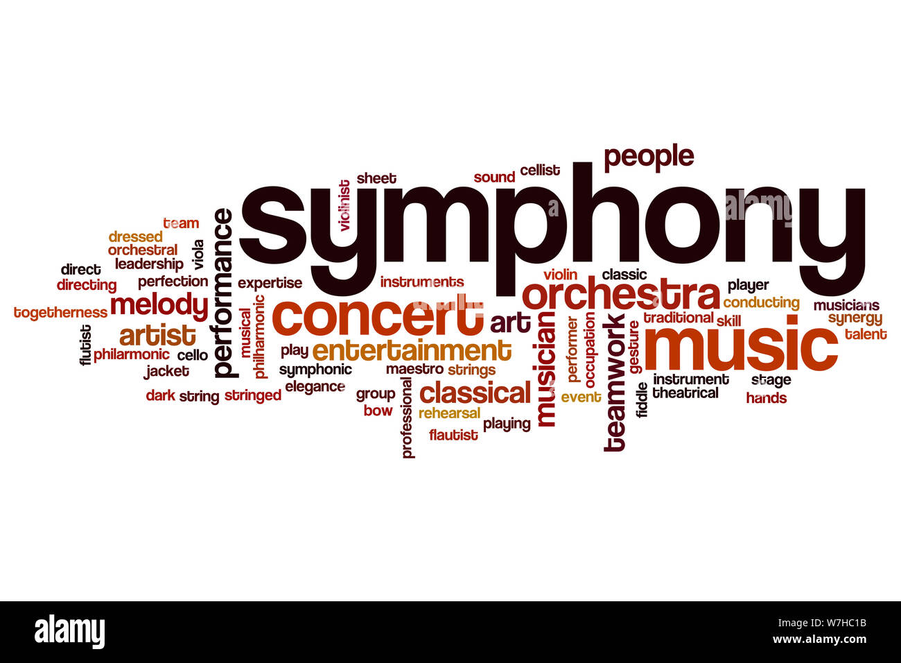 Symphony word cloud concept Stock Photo - Alamy