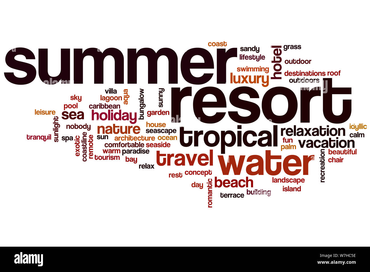 Summer travel luxury resort beach Cut Out Stock Images & Pictures - Alamy