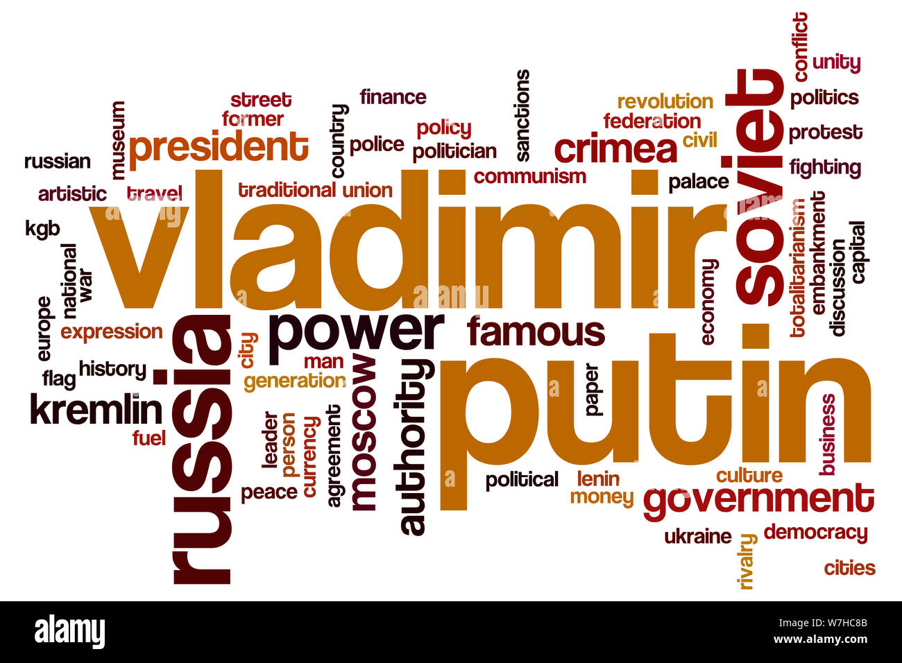 Vladimir Putin word cloud concept Stock Photo - Alamy
