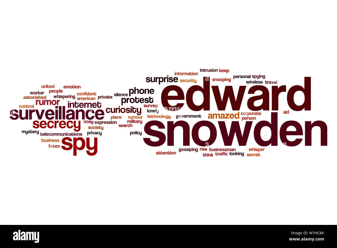 Edward Snowden word cloud concept Stock Photo - Alamy