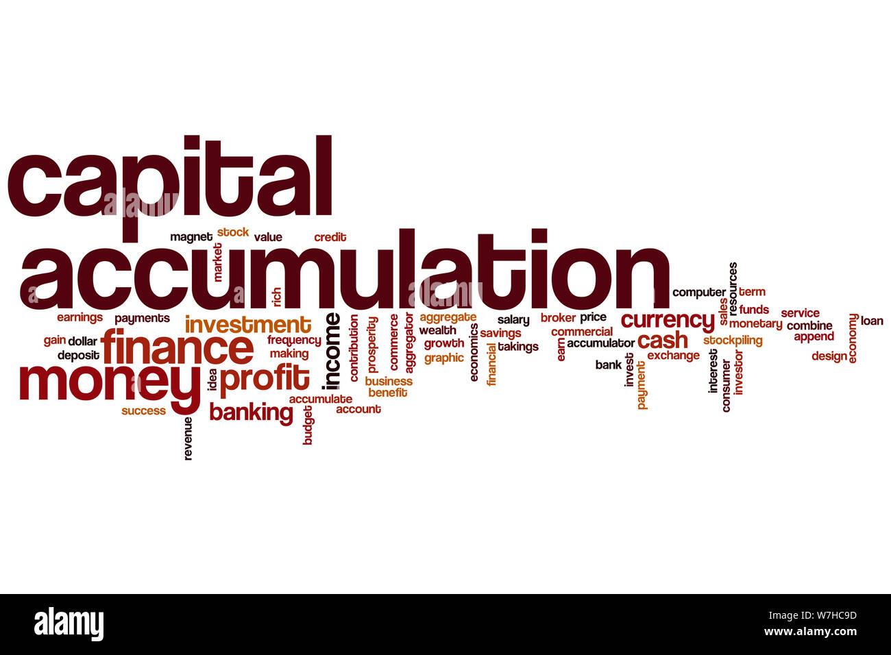 Capital accumulation word cloud concept Stock Photo - Alamy