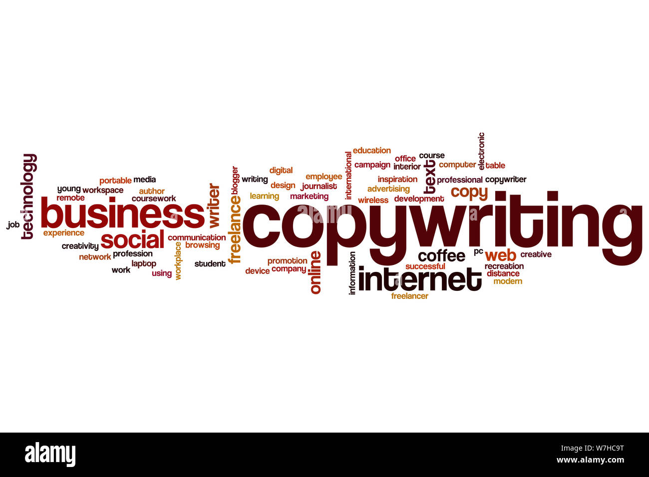 Copywriting word cloud concept Stock Photo - Alamy