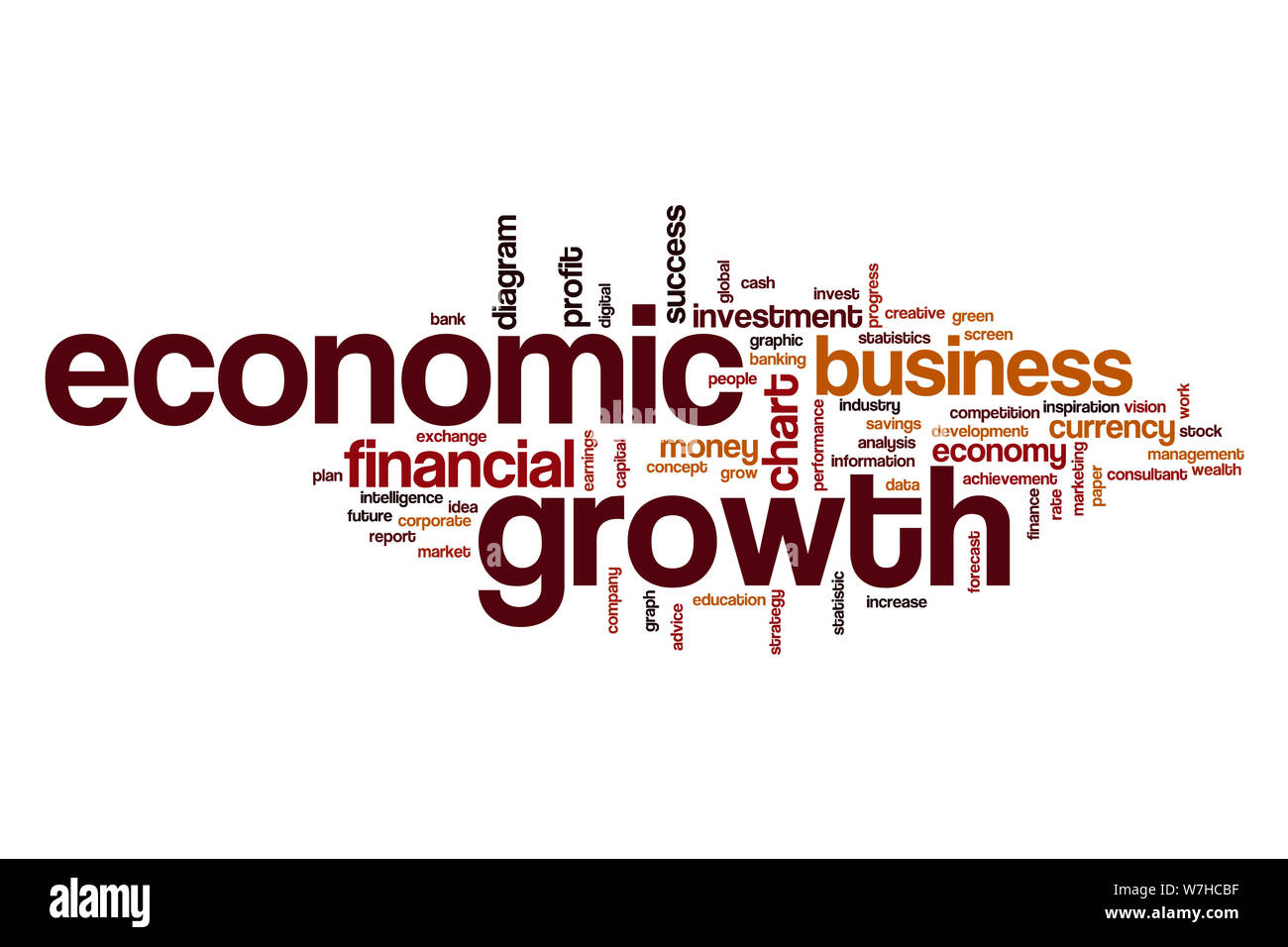 Economic growth word cloud concept Stock Photo - Alamy