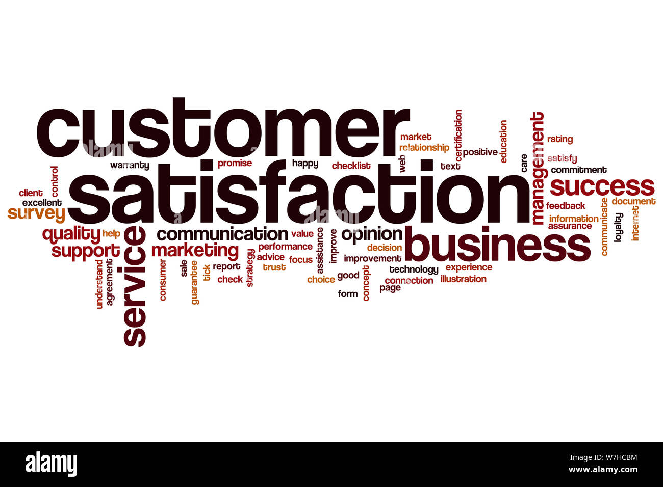 Customer satisfaction word cloud concept Stock Photo - Alamy