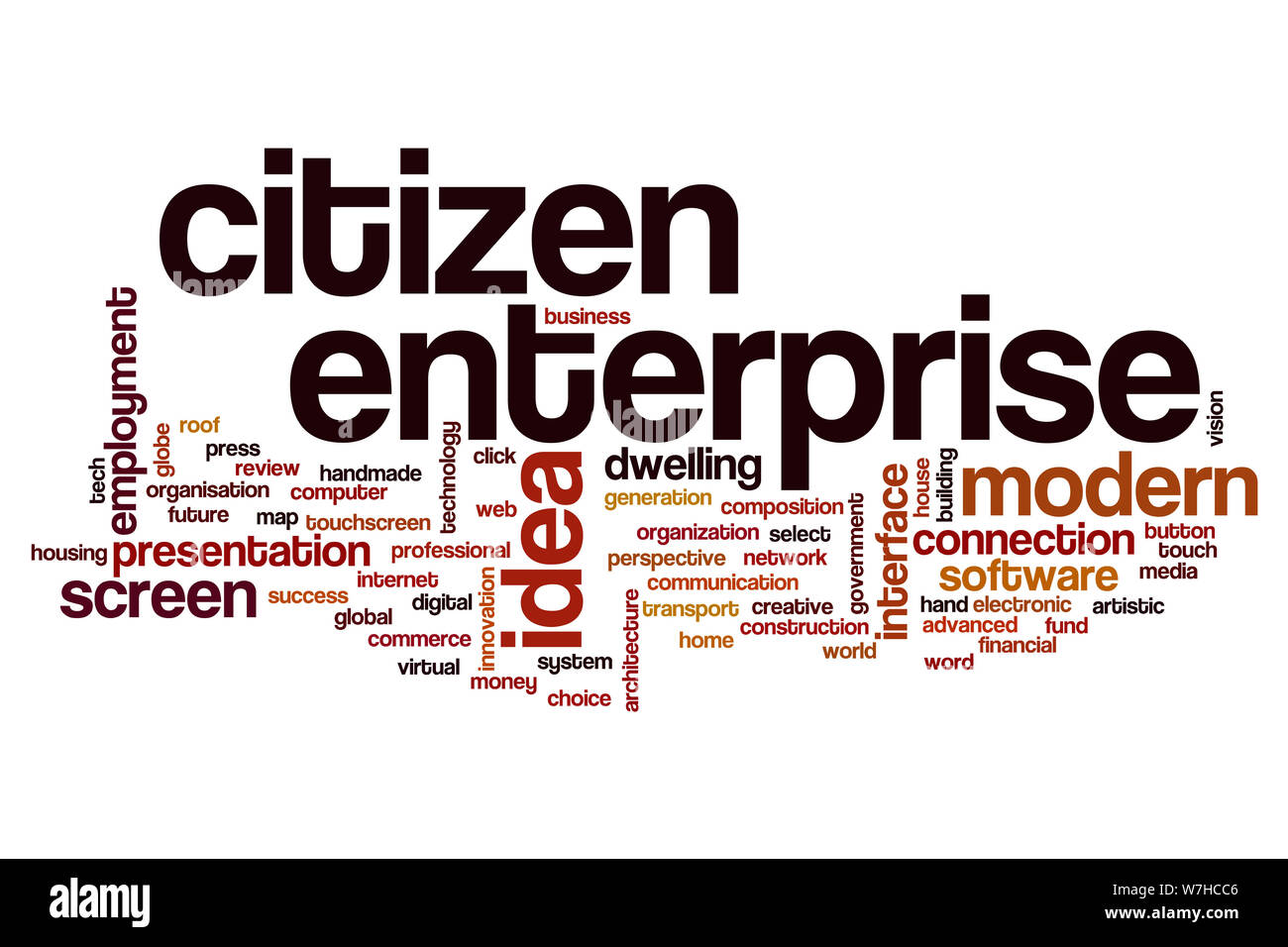 Citizen enterprise word cloud concept Stock Photo - Alamy