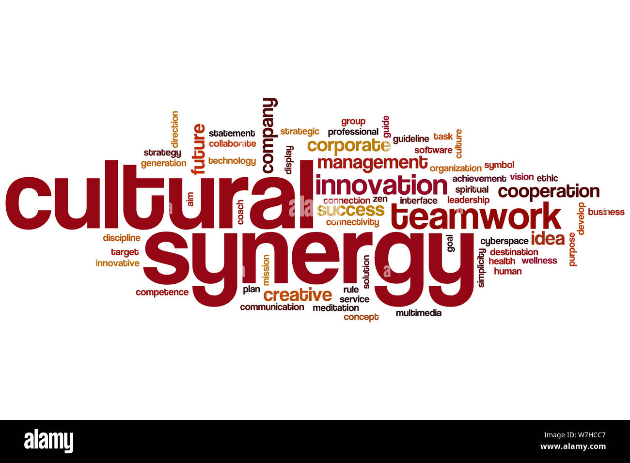 Cultural synergy word cloud concept Stock Photo - Alamy