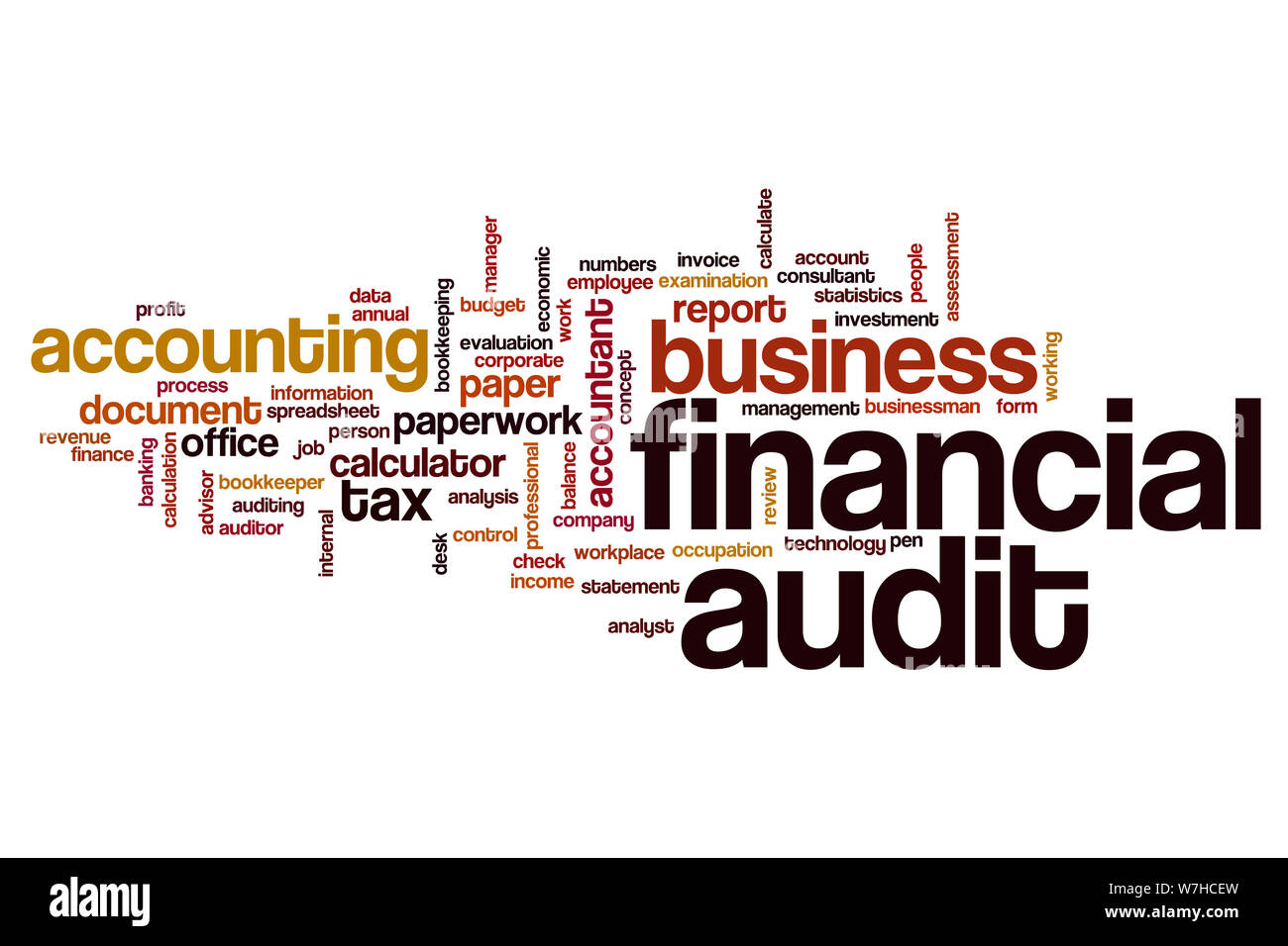Financial audit word cloud concept Stock Photo - Alamy