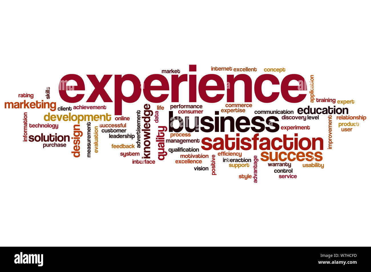 Experience word cloud concept Stock Photo - Alamy