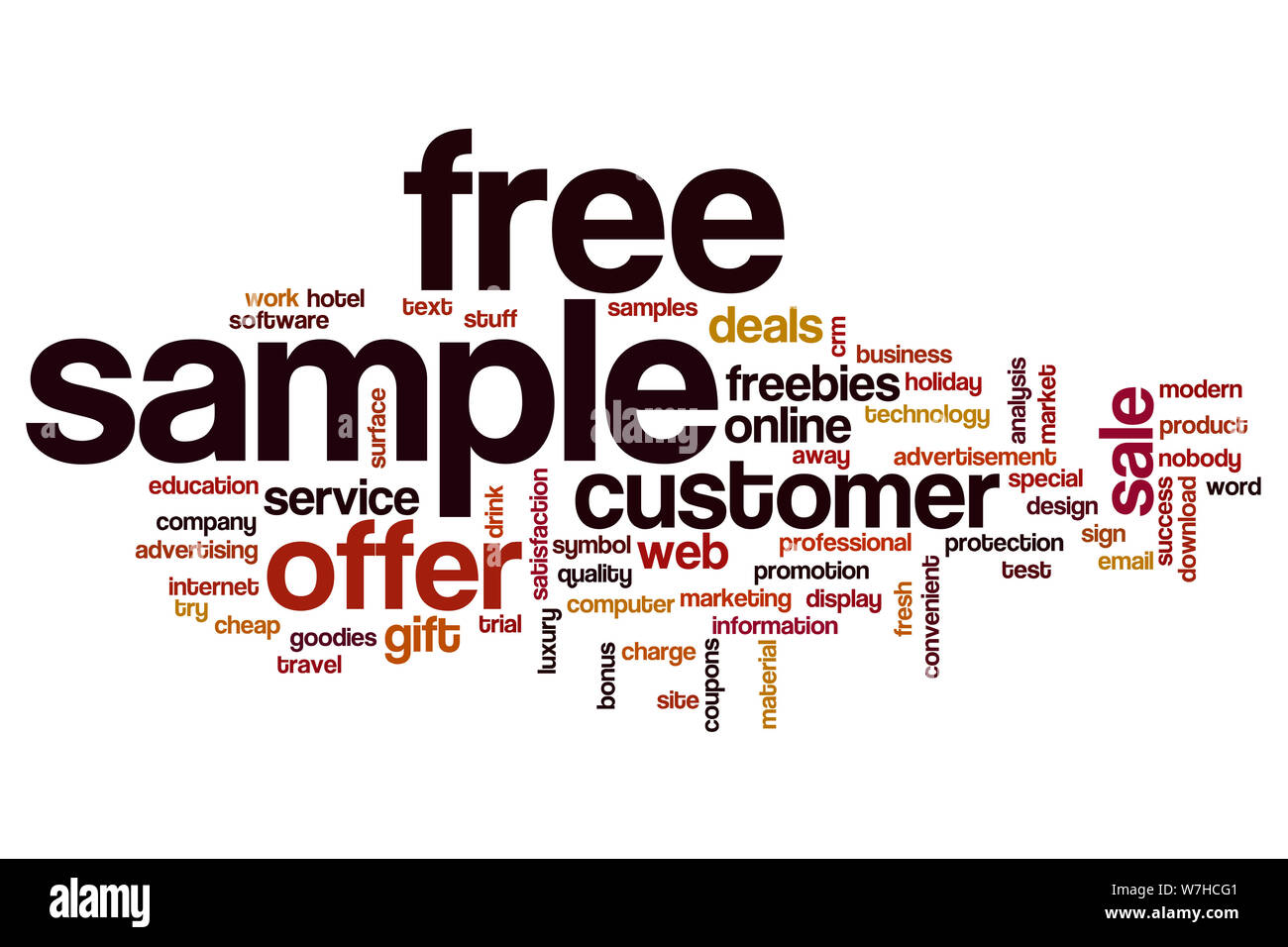Free sample word cloud concept Stock Photo - Alamy