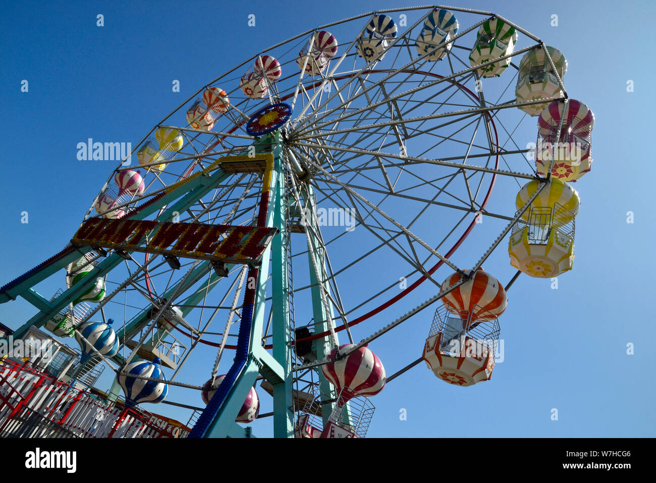 The Giant Wheel, a big wheel fairground ride at Pleasure Beach ...