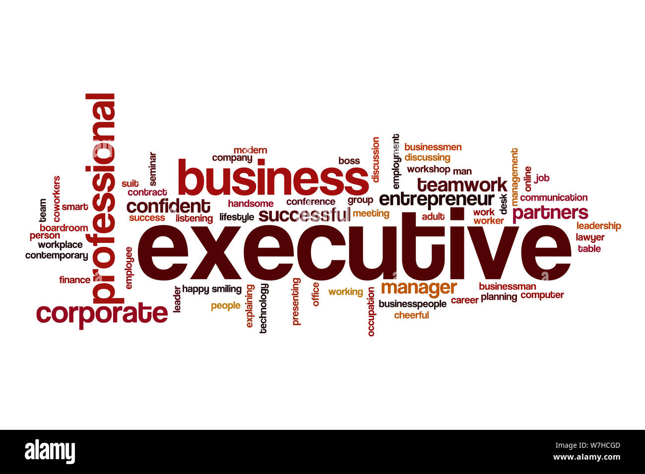 Executive word cloud concept Stock Photo - Alamy