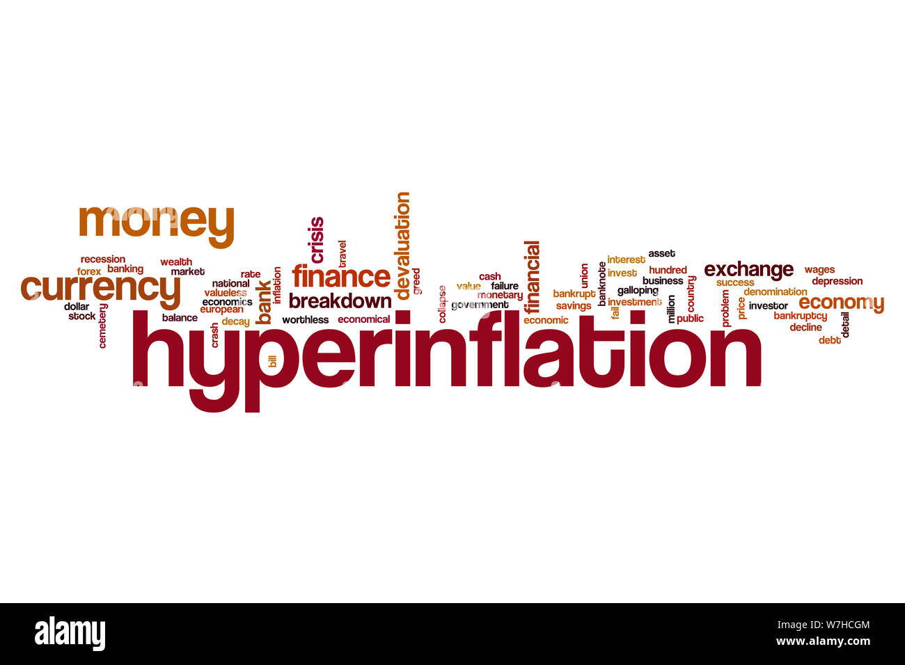 Hyperinflation word cloud concept Stock Photo - Alamy