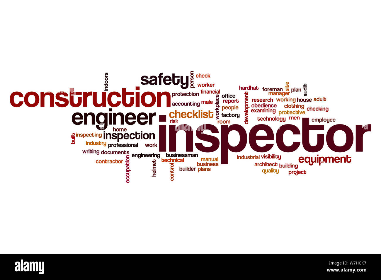 Inspector word cloud concept Stock Photo - Alamy