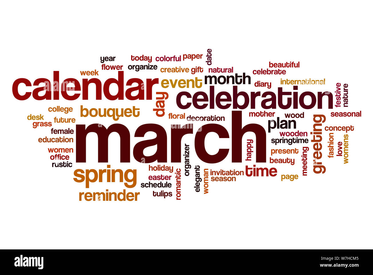 March word cloud concept Stock Photo - Alamy