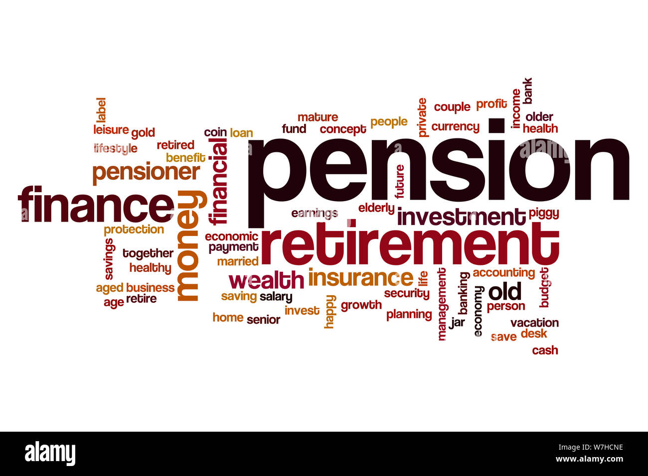 Pension word cloud concept Stock Photo - Alamy