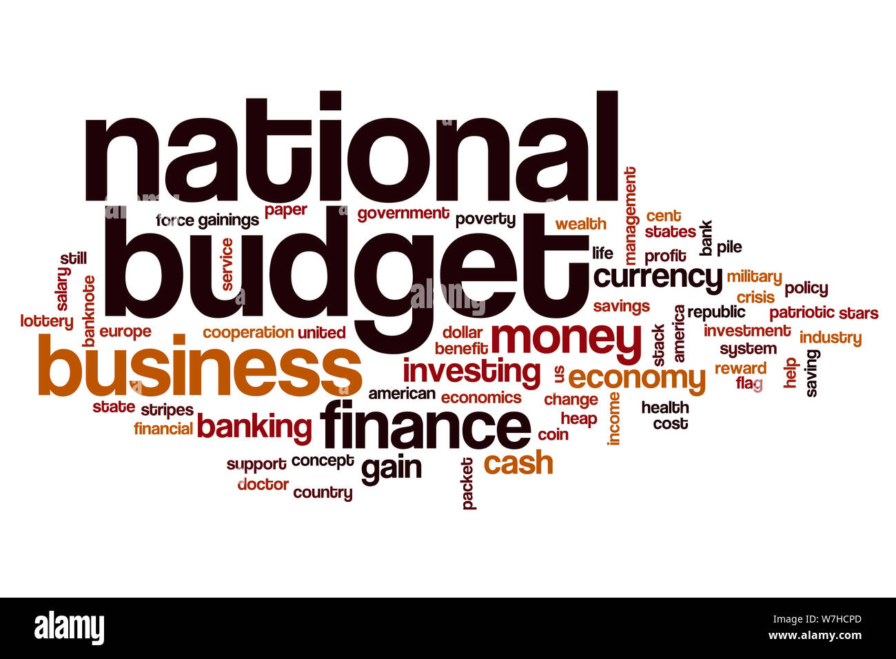 National budget word cloud concept Stock Photo - Alamy