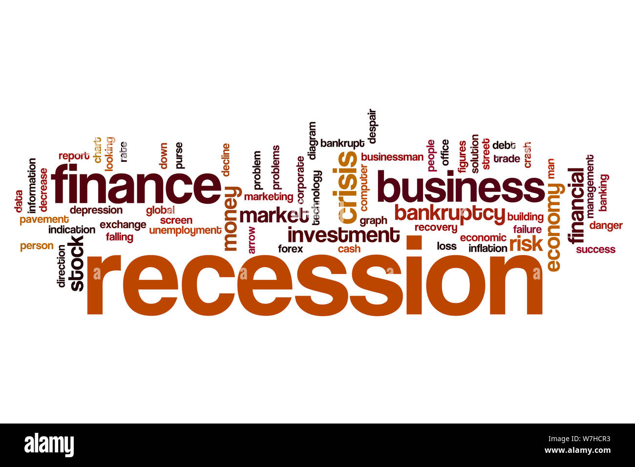 Economic depression word cloud hi-res stock photography and images - Alamy